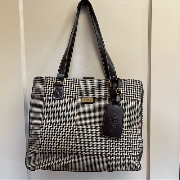 Chaps | Bags | Chaps By Ralph Lauren Large Herringbone Tweed Tote ...